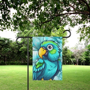 Parrot Bird Garden Flag, Birdwatcher Outdoor Home Decor Lawn Decoration ...