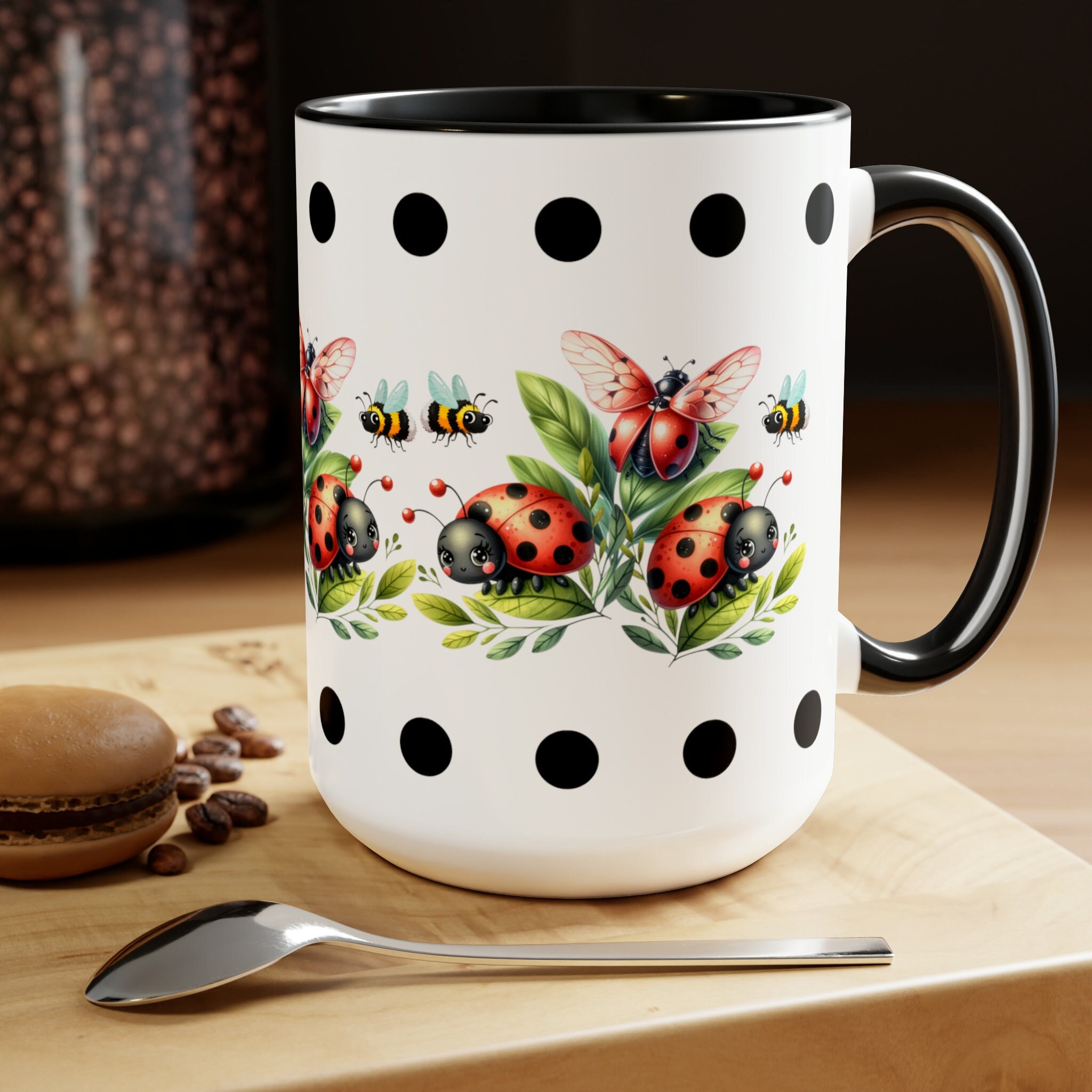 Ladybug Gardener Mug, Garden Lover Gift Idea, Honeybee Pollinator ...