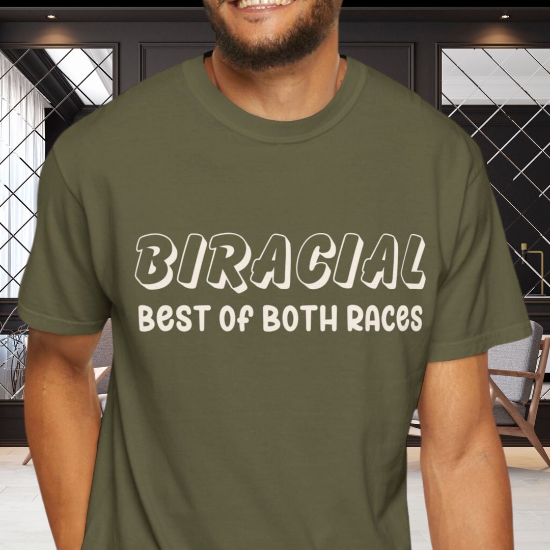 Mixed Race T-shirt, Unisex Plus Size Biracial Tee Shirt, Multicultural ...