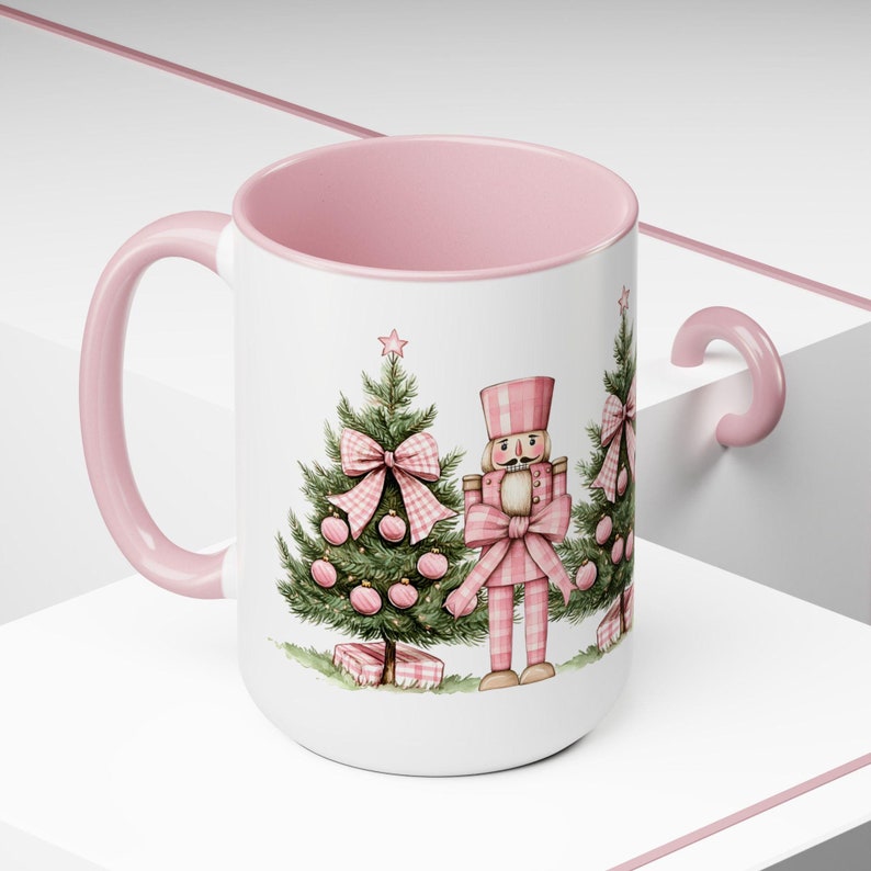Nutcracker Christmas Pink Coquette Mug, Xmas Holiday Party Favor Door ...