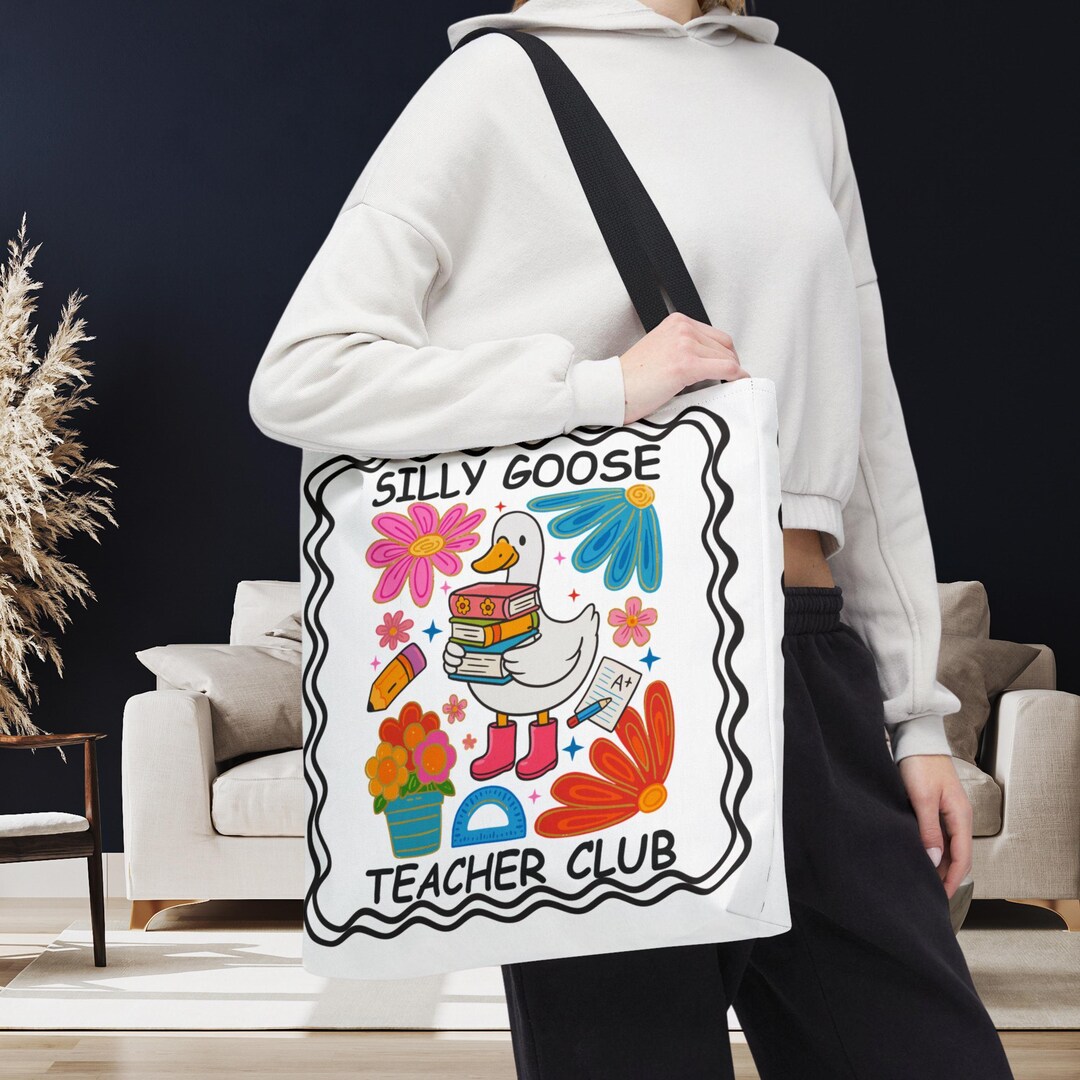 Silly Goose Teacher Tote Bag, Back to School Classroom Doodle Supply ...