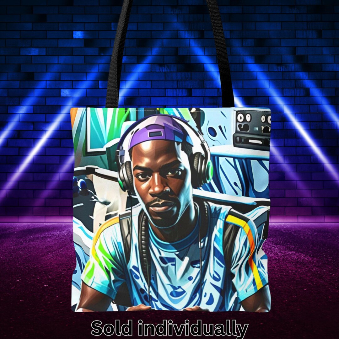 Gamer Tote Bag, Black Man Video Game Room Travel Bag Gamer Tote Bag ...