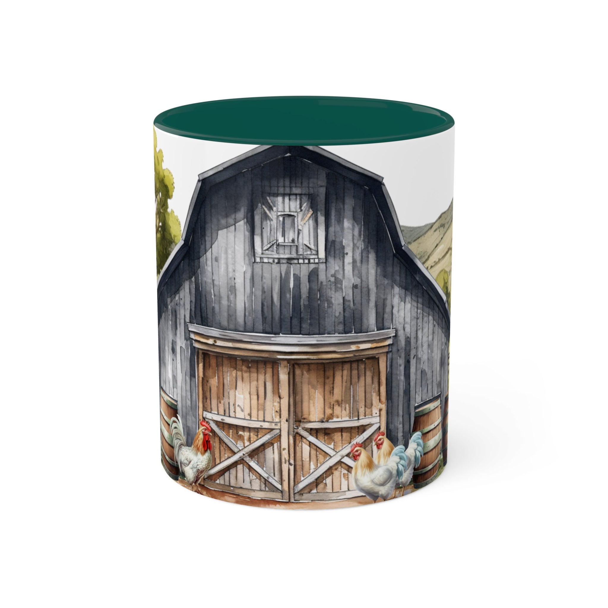 Farm Mug, Barn Animal Coffee Cup, Rustic Vintage Aesthetics, Bison ...