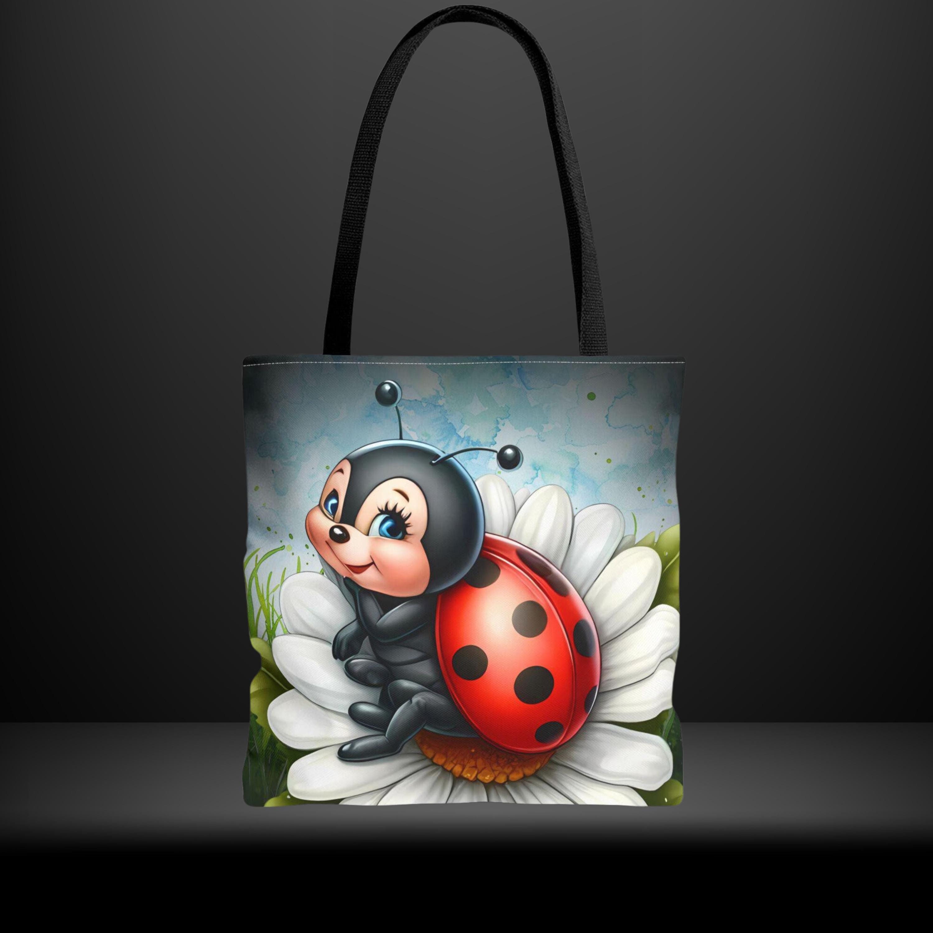 Ladybug Daisy Flower Garden Tote Bag, Gardener Fashion Travel ...