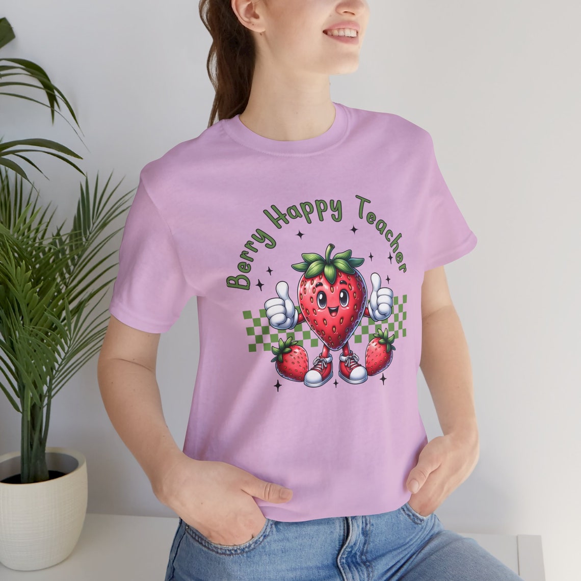 Retro Strawberry Teacher T-shirt, Cute Funny Schoolteacher Saying Pun ...