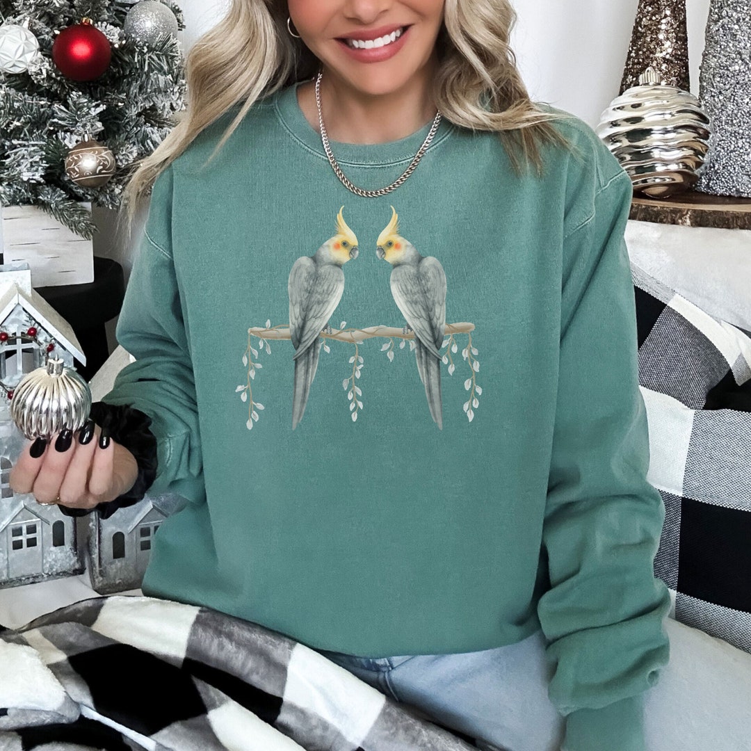 Cockatiels Sweatshirt, Bird Lover Gift Idea, Bird Shirt for Women ...