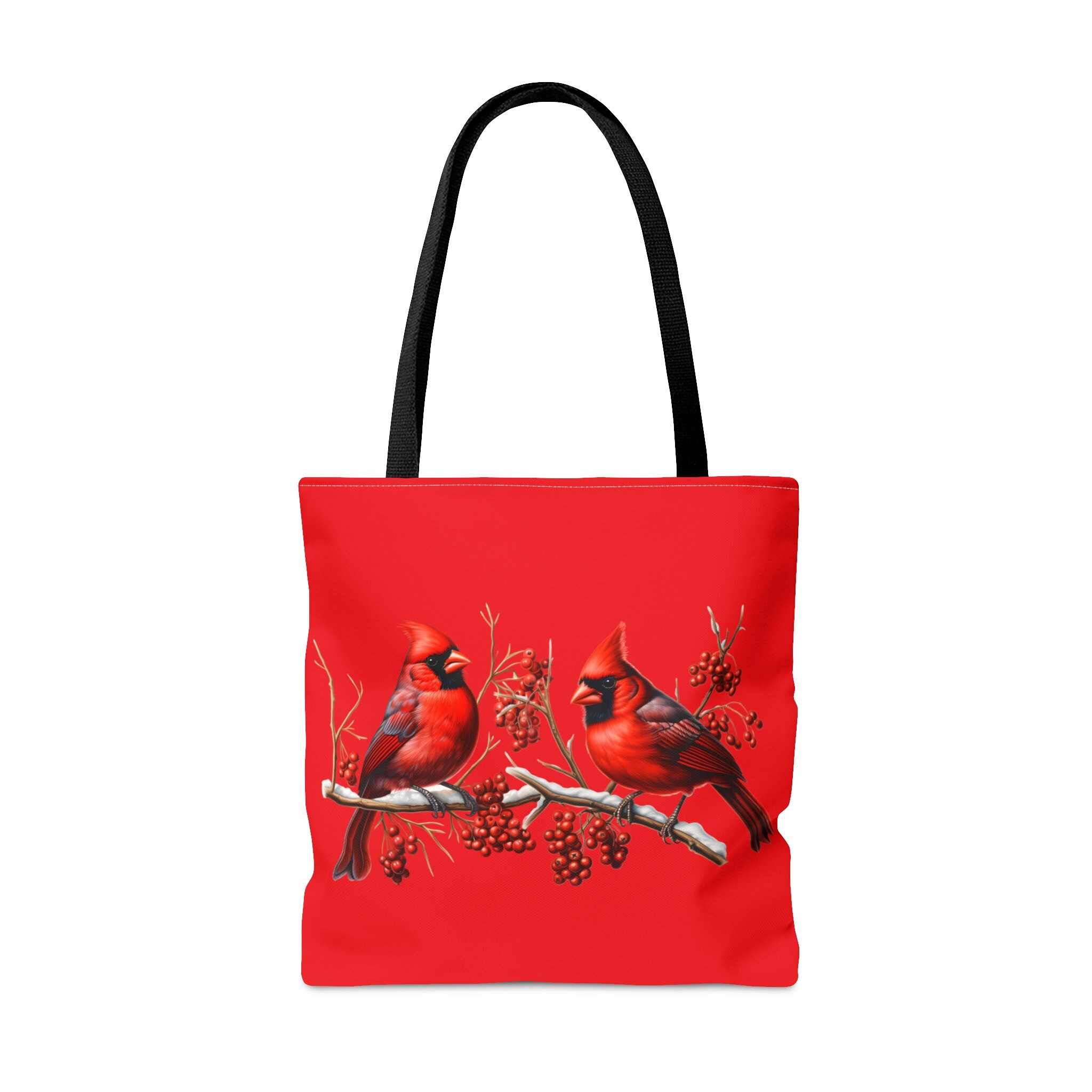 Cardinal Bird Tote Bag, Winter Red Bird Travel Bag, Wildlife Travel Bag ...