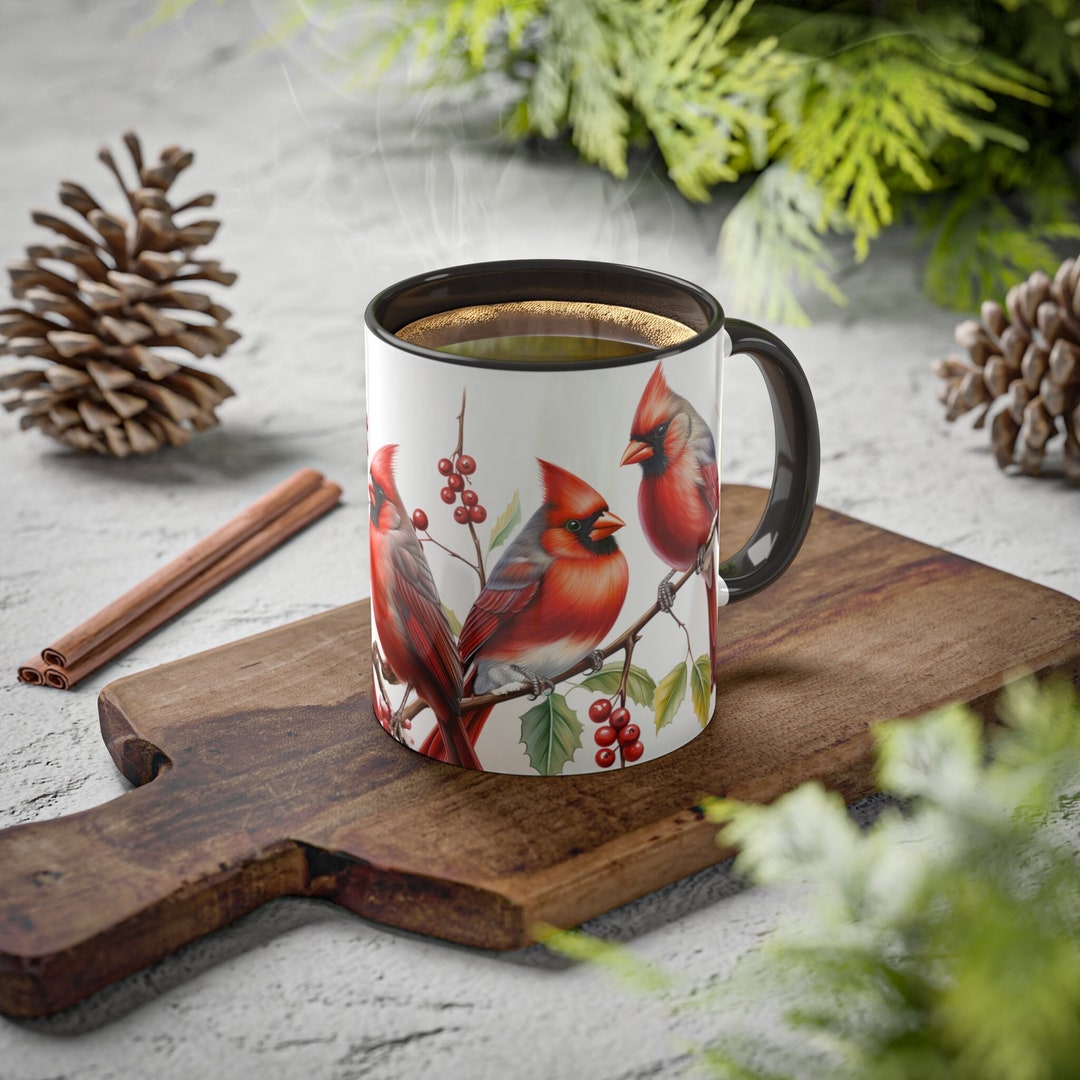 Cardinal Bird Mug, Forest Animal Wildlife Home Decor Kitchen Dinnerware ...