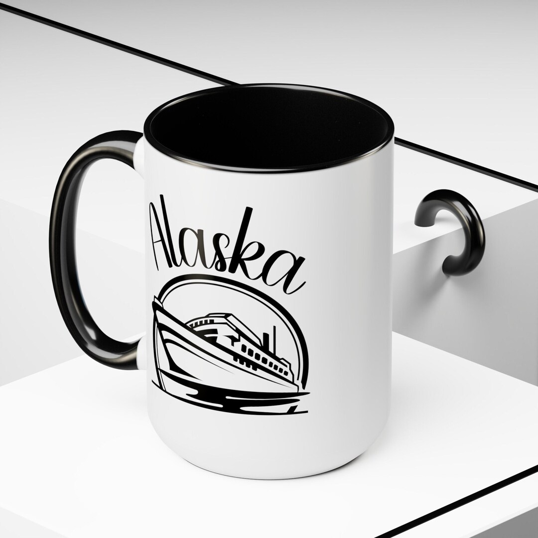 Alaska Vacation Mug, Alaskan Fishing Boat Whale Watching Group Cruise ...