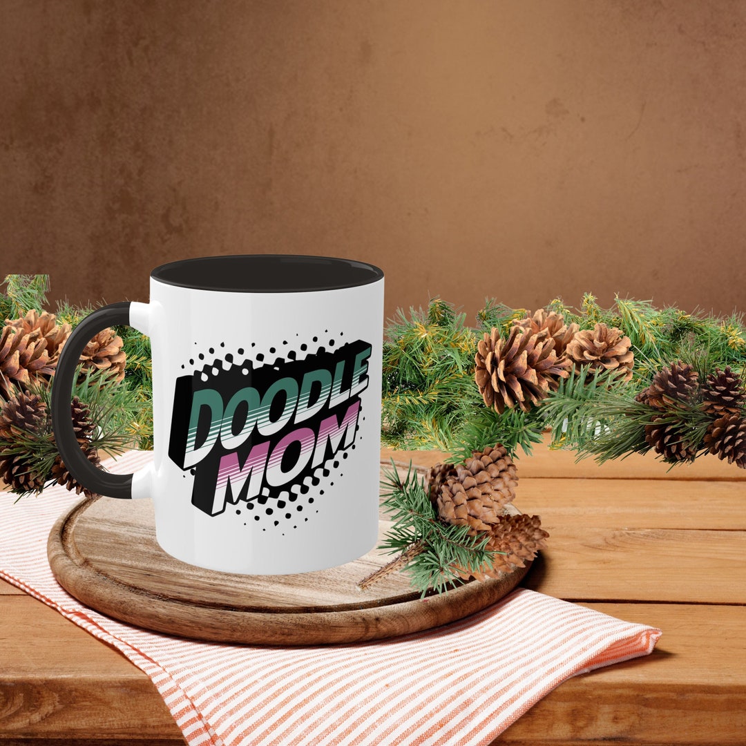 Doodle Mom Mug, Doodle Mom Gift, Retro Vintage Doodle Mama Gift, Love ...