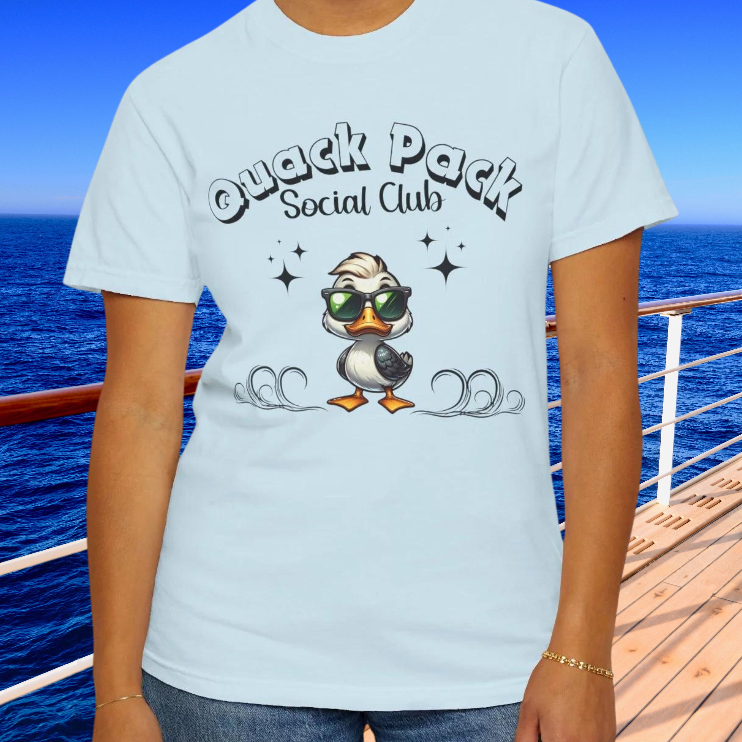 Quack Pack Social Club T-shirt, Funny Duck Graphic Tee Shirt, Unisex ...