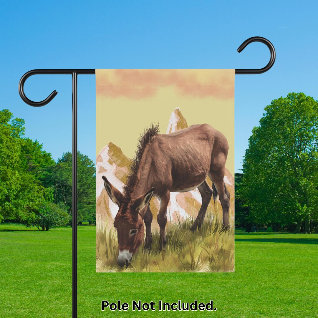 Donkey Garden Flag, Jackass Barn Animal Rustic Western Farm Outdoor ...