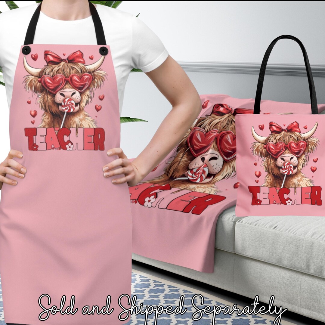 Highland Cow Teacher Gift Set, Cute Schoolteacher Farm Animal Valintine ...