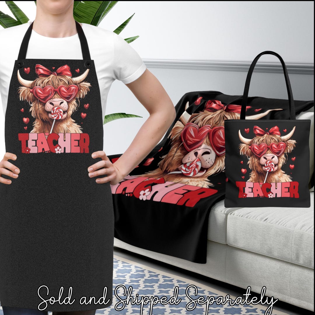 Highland Cow Teacher Gift Set, Cute Schoolteacher Farm Animal Valintine ...