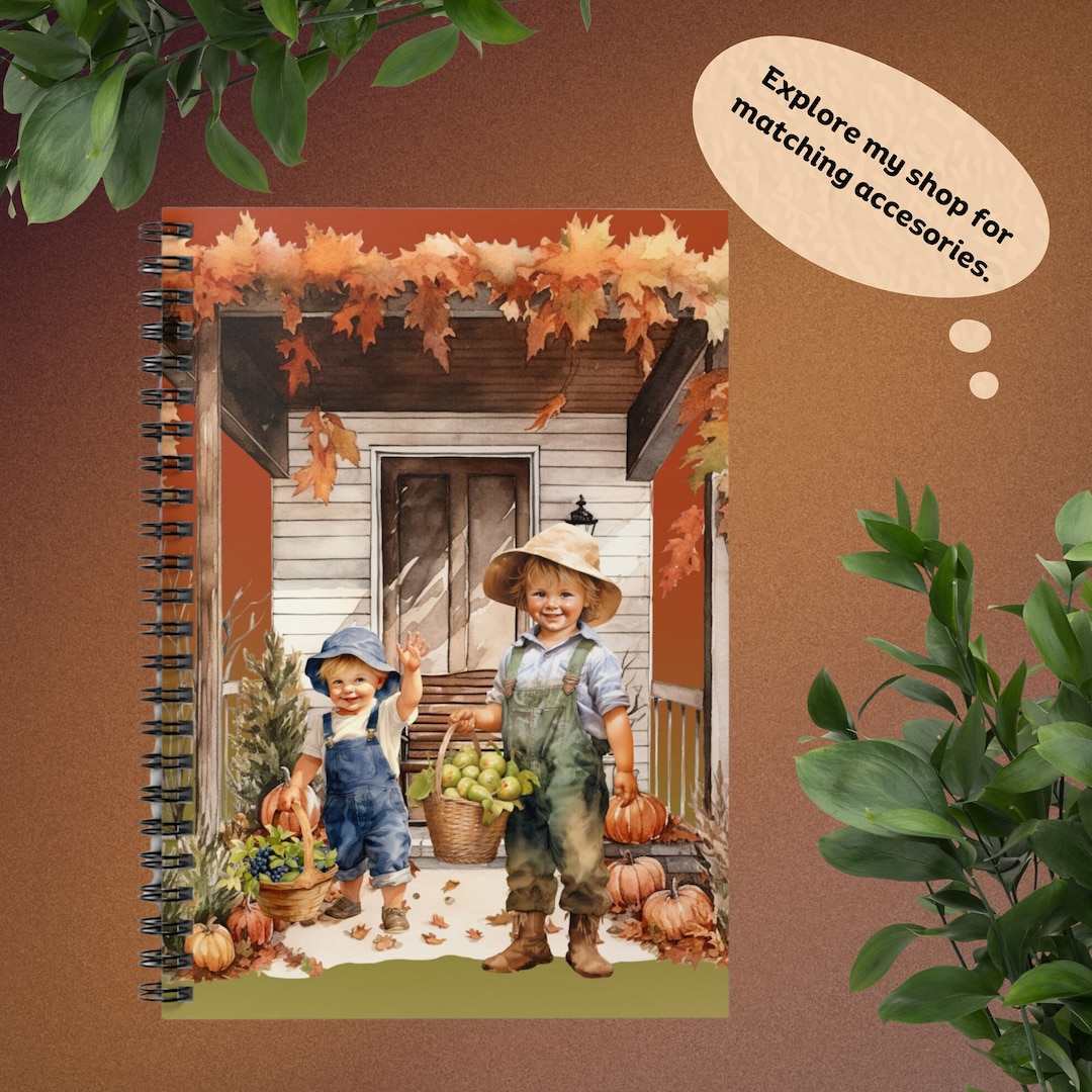 Cottage Core Farm Boy Notebook Farmhouse Children Country - Etsy