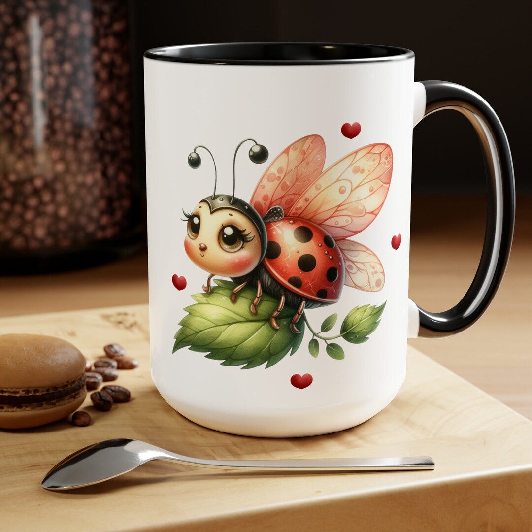 Ladybug Mug, Cottage Core Garden Bug Dinnerware, Ladybug Gift for Her ...