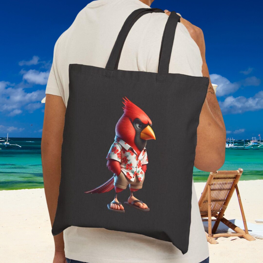 Cardinal Bird Tote Bag, Tropical Vacation Travel Bag, Men's Reuseable ...