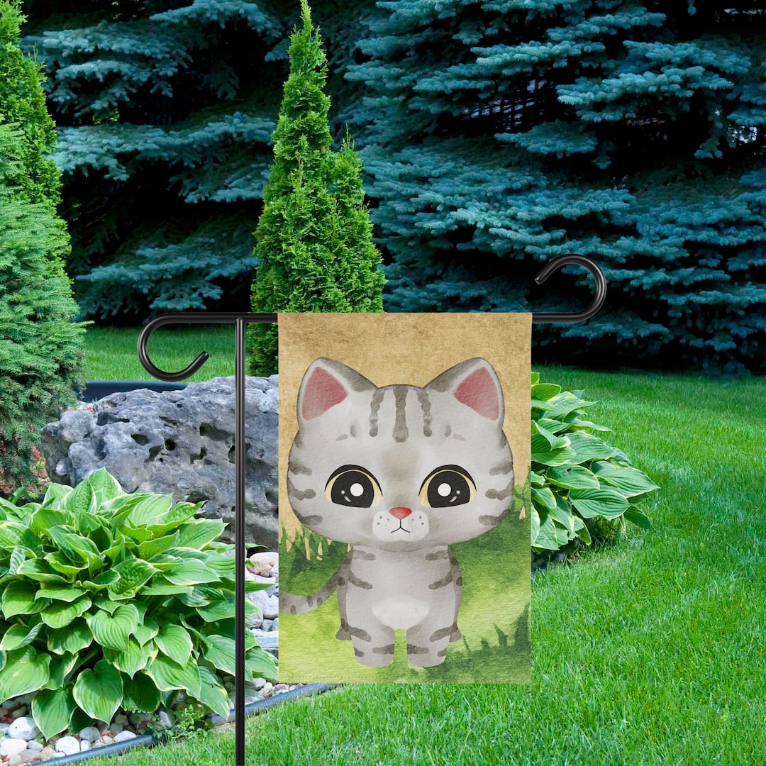 Kitten Garden Flag, Cat Yard Banner Outdoor Home Decor Gift for Cat Mom ...