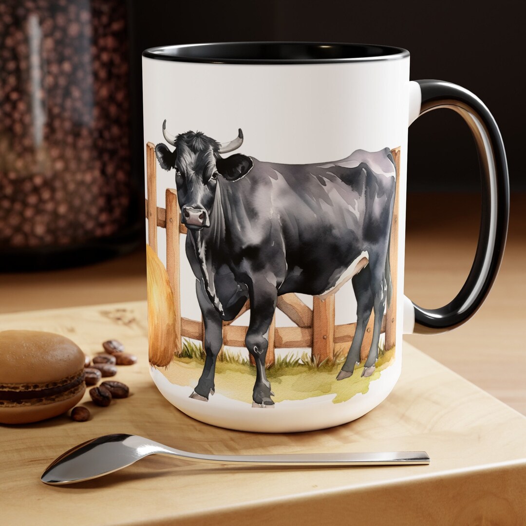 Bull Mug, Large Rustic Countrycore Barn Animal Dinnerware, Farmhouse ...
