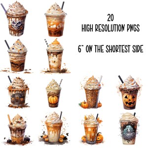 20 Spooky Spice Clip Art Halloween Pumpkin Drinks Fall Coffees High ...