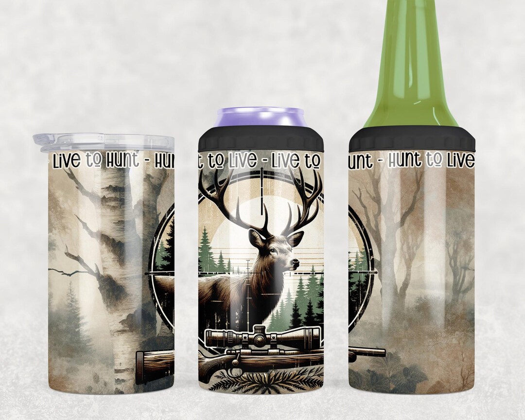 Live to Hunt - Hunt to Live 4 in 1 Can Cooler Sublimation Design | High ...