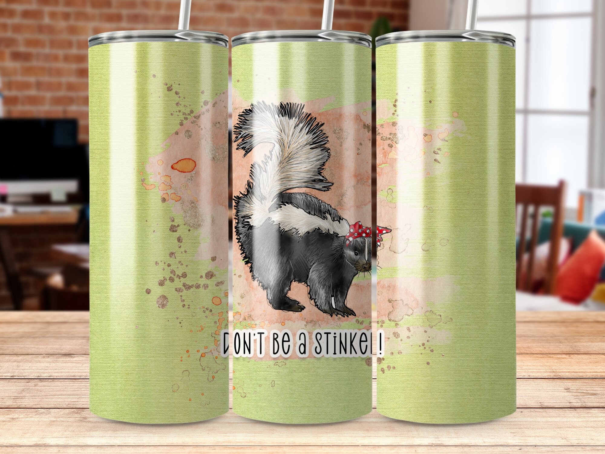 Don’t Be a Stinker Tumbler Wrap | Funny Skunk Sublimation PNG | 20oz ...