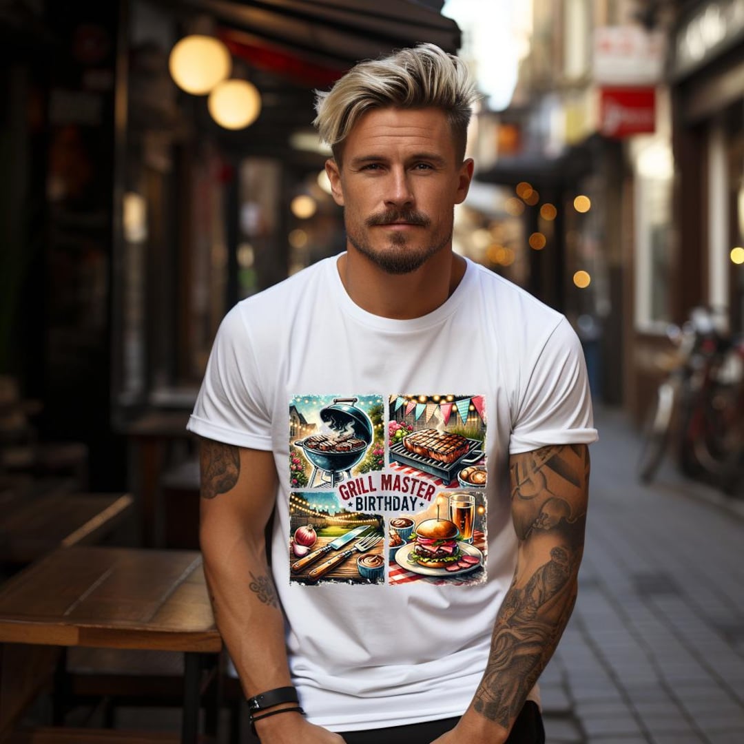 Grill Master Birthday Sublimation, DTF PNG, Backyard BBQ Shirt Design ...
