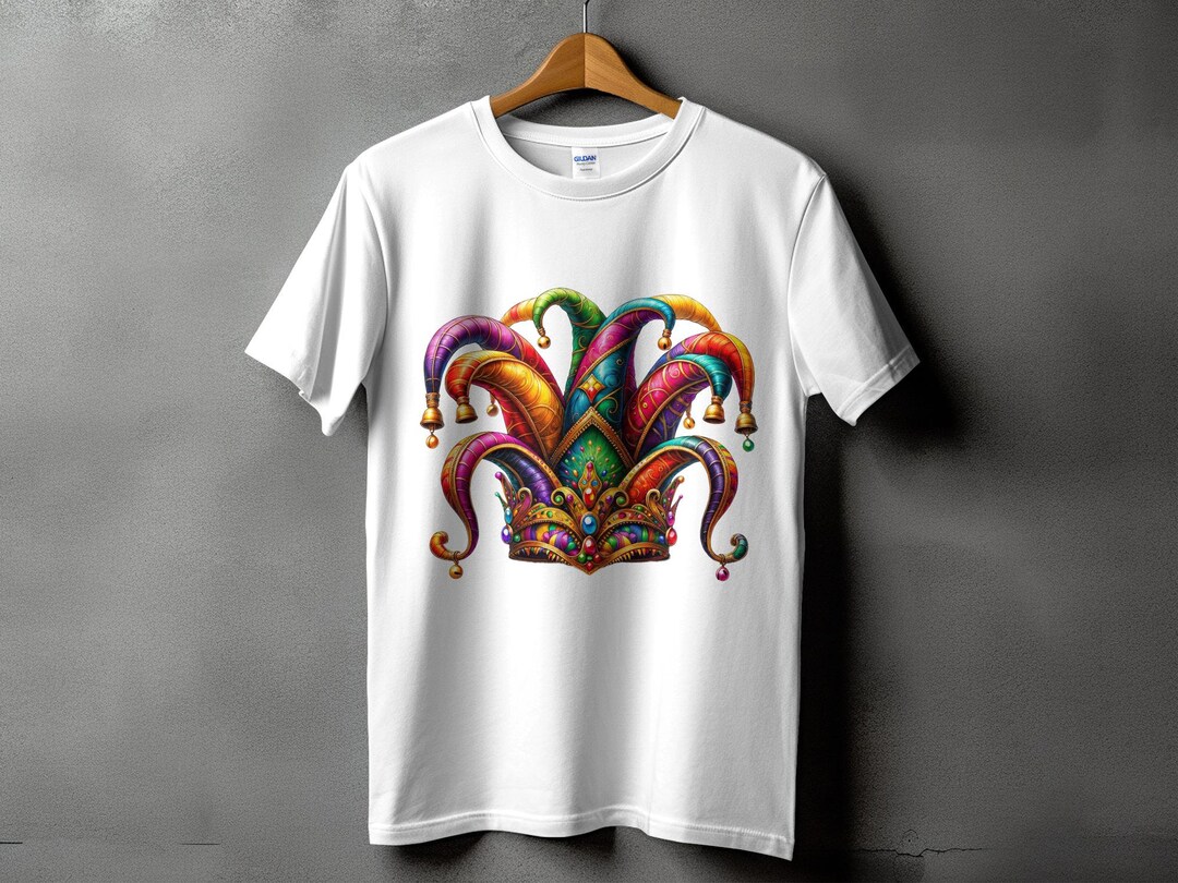 Colorful Mardi Gras Jester Hat Sublimation Design, Instant Download PNG ...