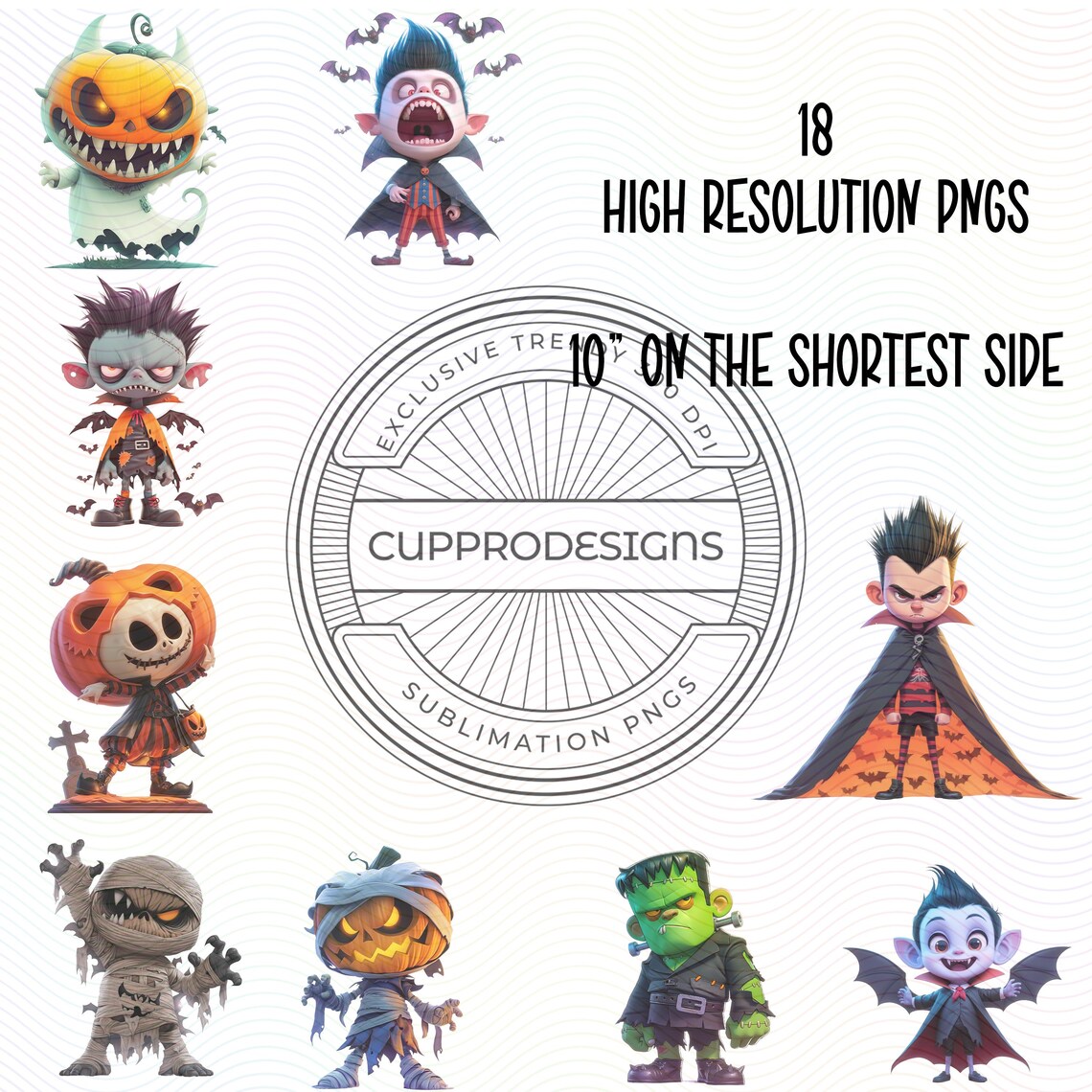 Halloween Clipart Bundle, High Resolution 3D Halloween Clip Art, Spooky ...