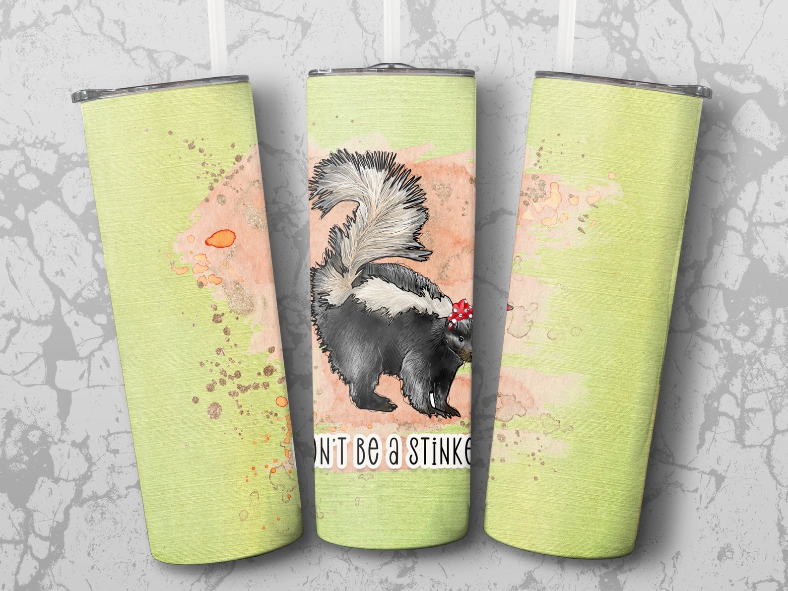 Don’t Be a Stinker Tumbler Wrap | Funny Skunk Sublimation PNG | 20oz ...