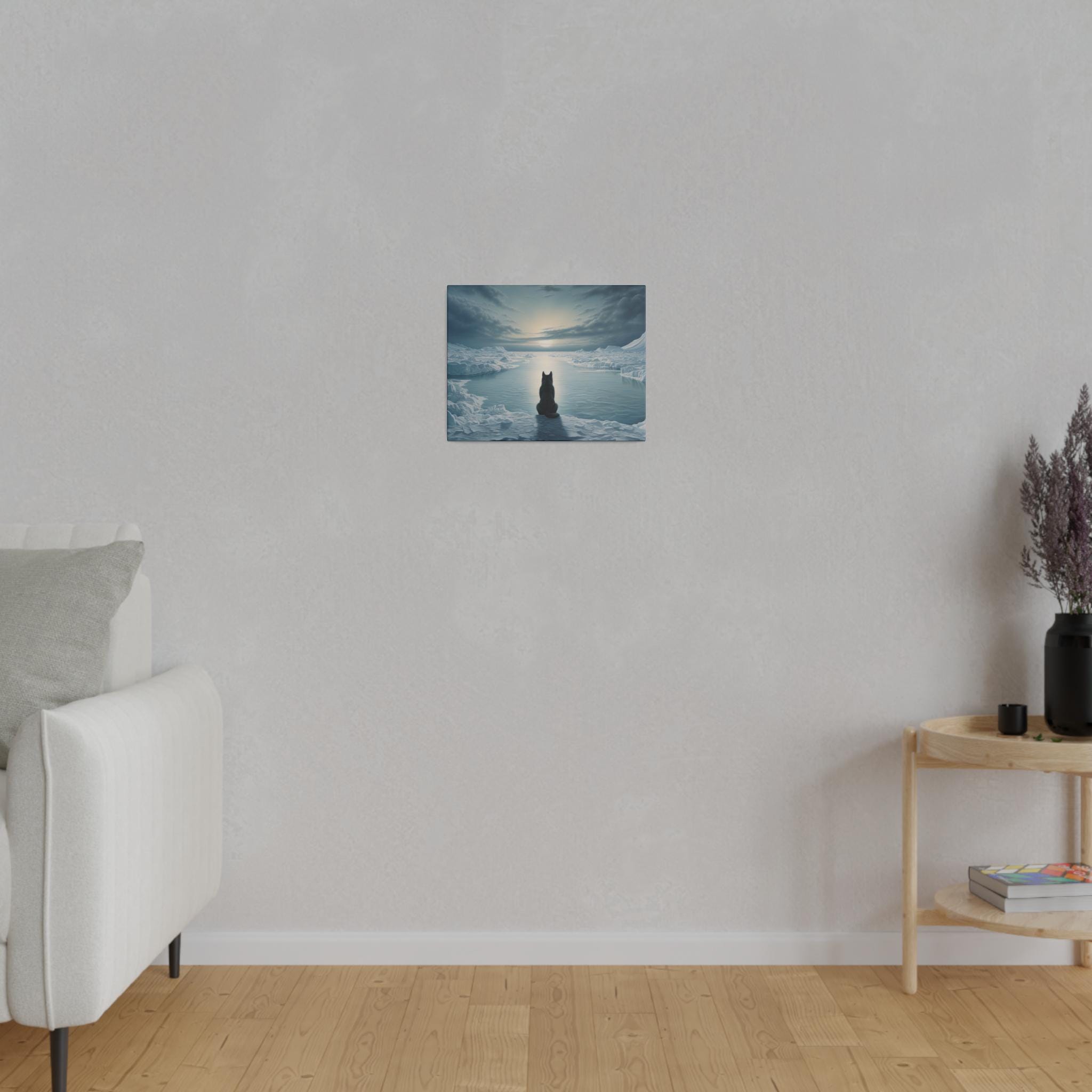 Abstract Wolf Painting Print, Sunset Canvas Wall Art, Silhouette Animal ...