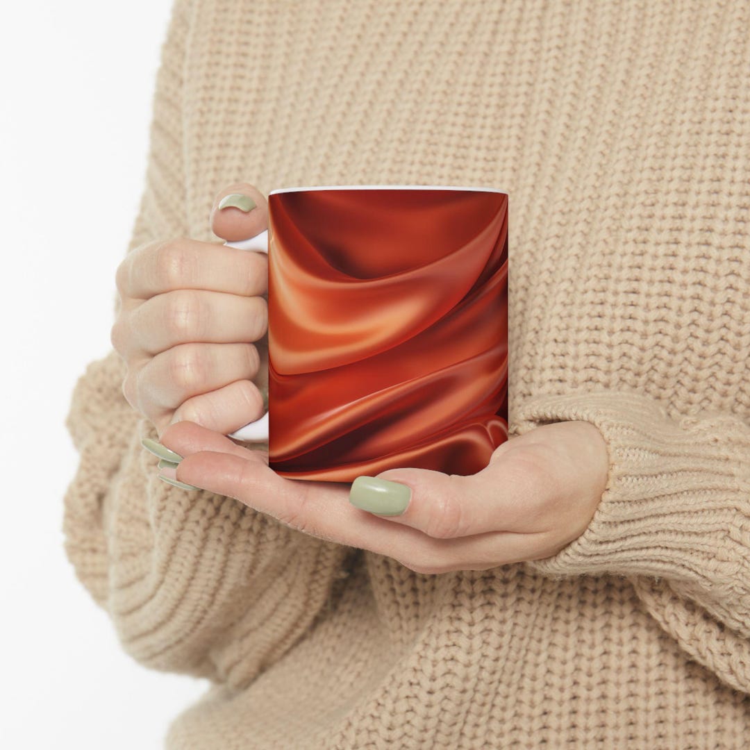 Realistic Looking Satin Design on Ceramic Mug, 11oz, 15oz - Etsy