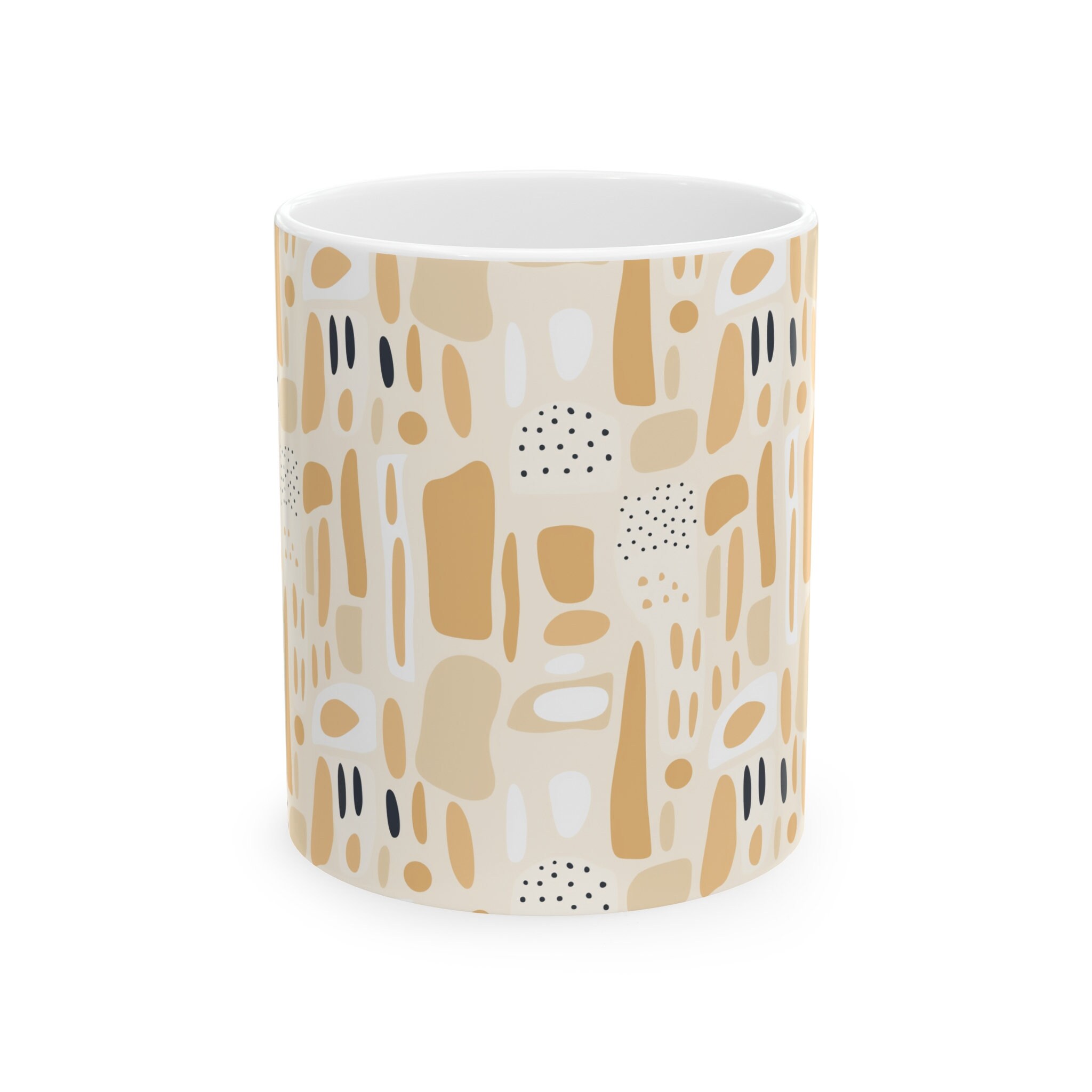 Retro Abstract Art Mug, Modern Art Mug, Abstract Art Mug, Retro Coffee ...