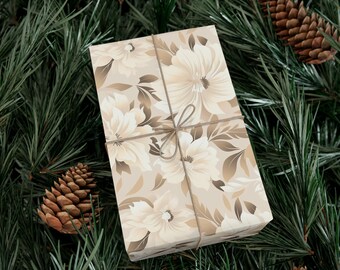 Ivory Wrapping Paper Victorian Wrapping Paper Roll, White Wedding ...