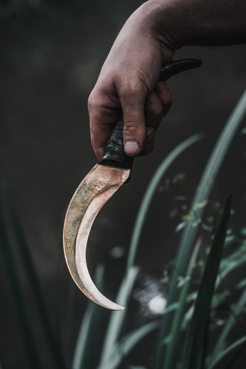 Bronze Herb Harvesting Sickle: Crafted With Appalachian Energy - Etsy