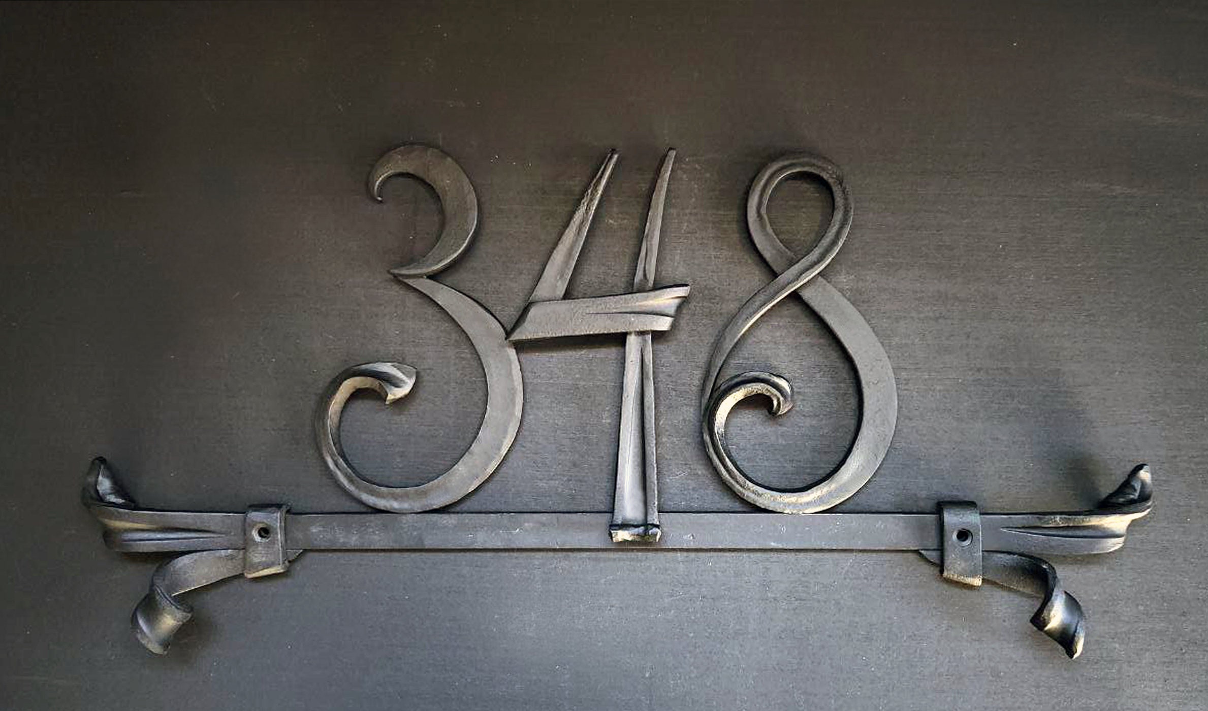 7'' Metal House Numbers. Hand Forged Iron House Number. 7 Inch Tall ...
