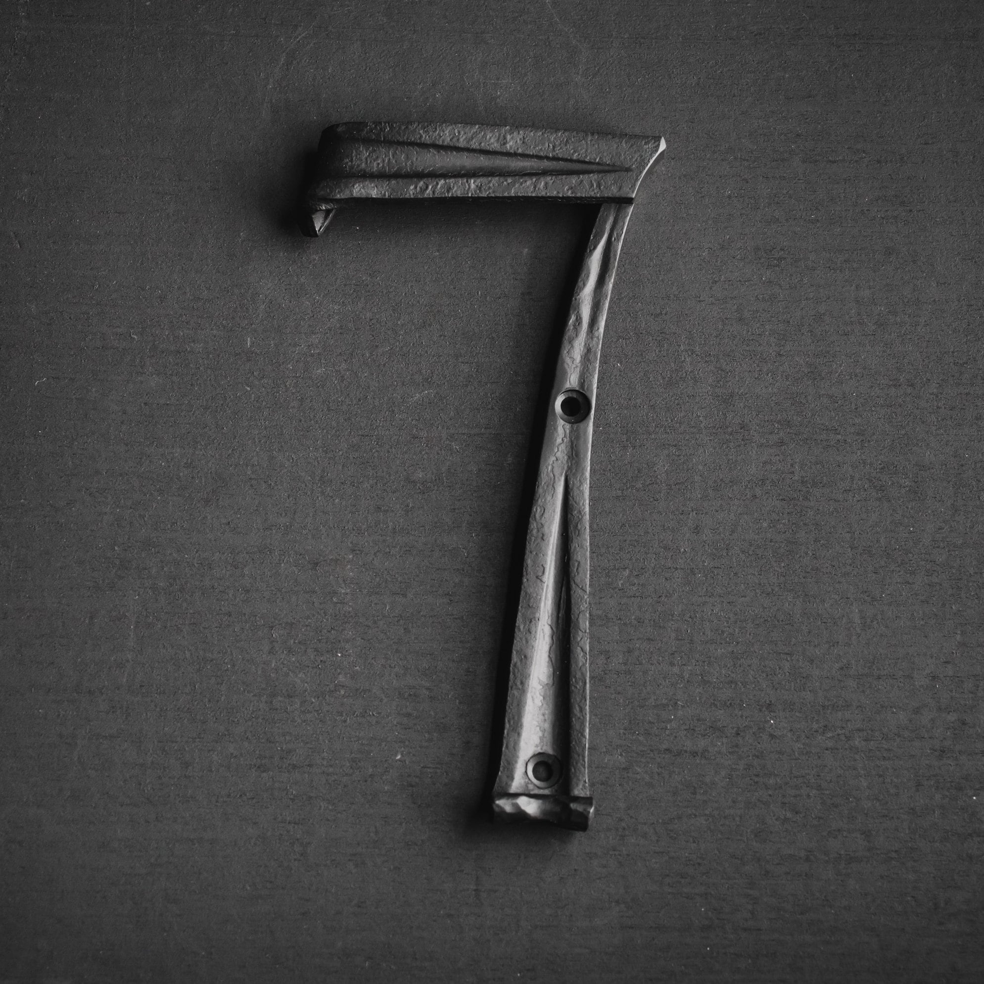 7'' Metal House Numbers. Hand Forged Iron House Number. 7 Inch Tall ...