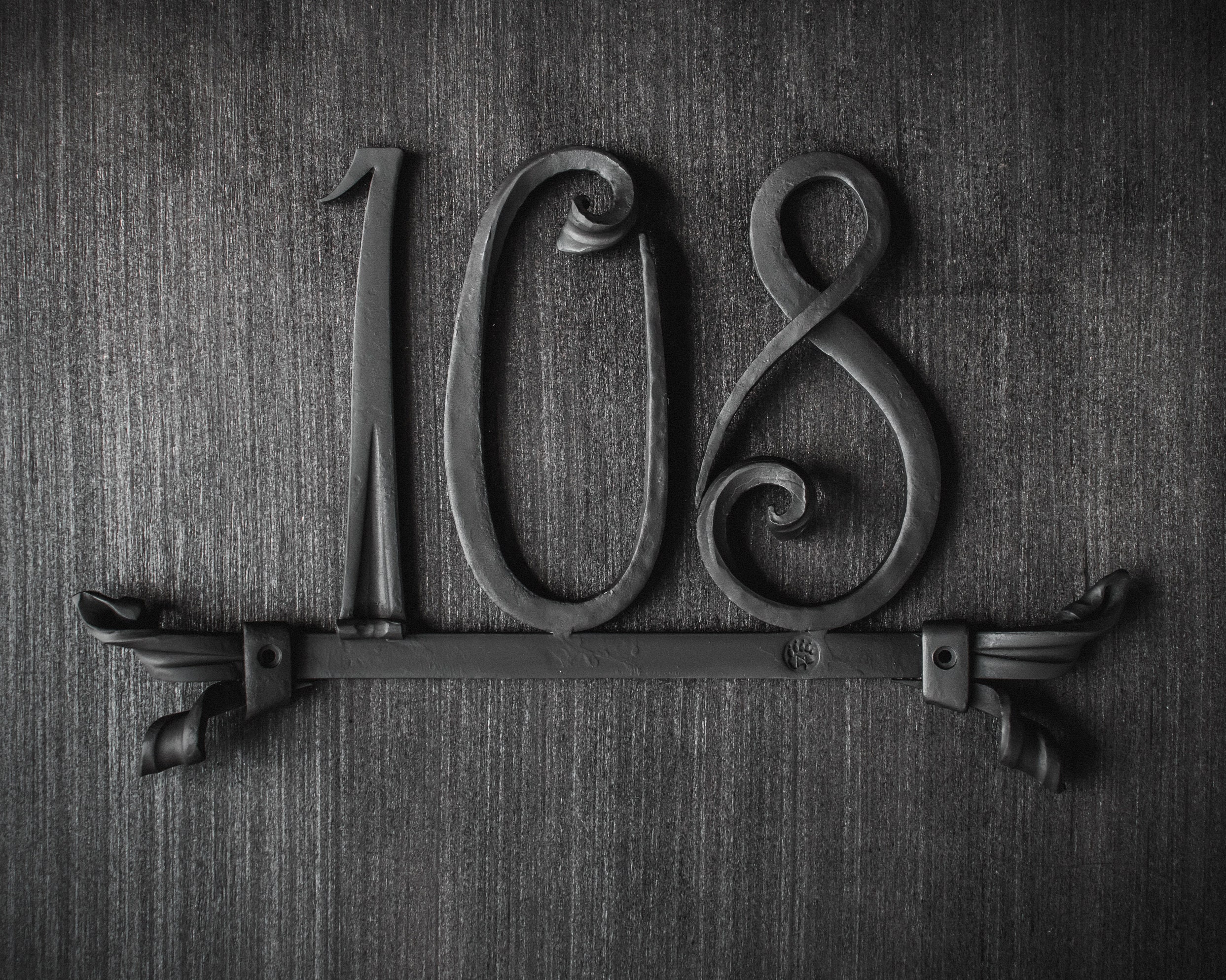 7'' Metal House Numbers. Hand Forged Iron House Number. 7 Inch Tall ...