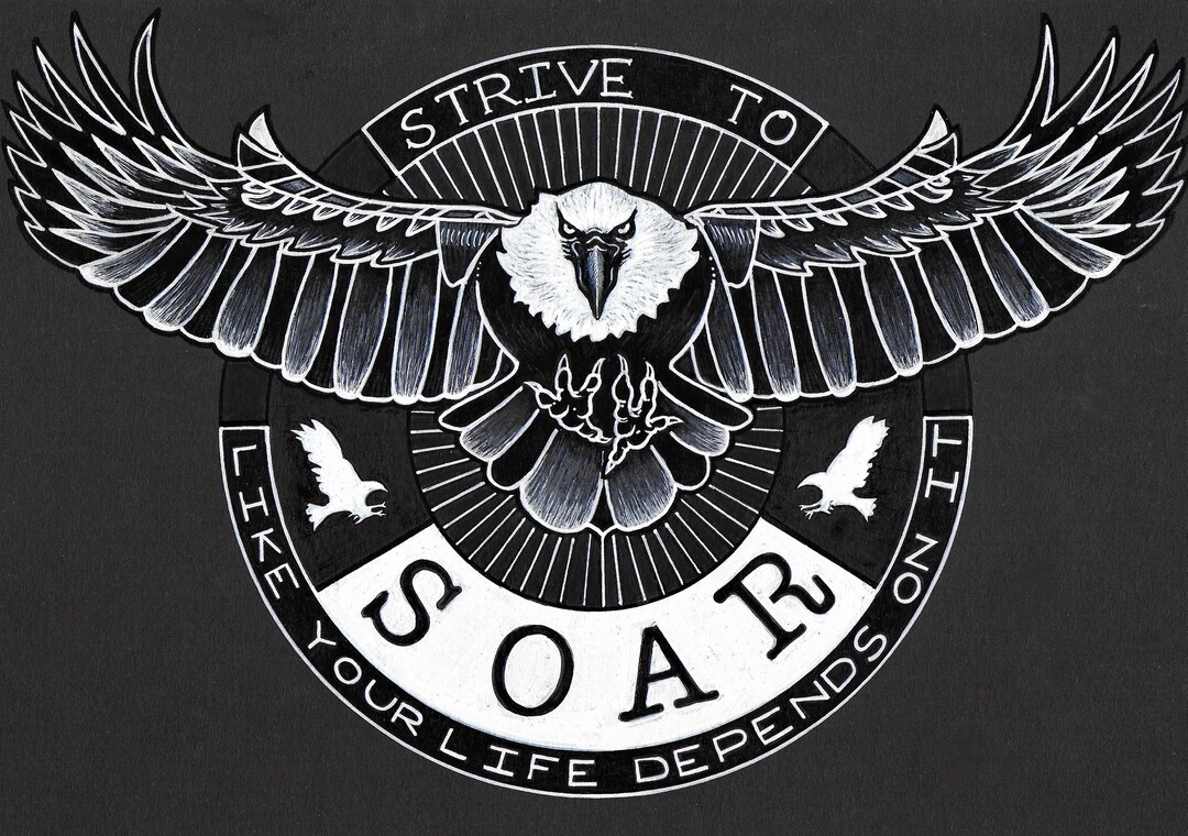 SOAR Eagle Positive Affirmation Wall Art - Etsy