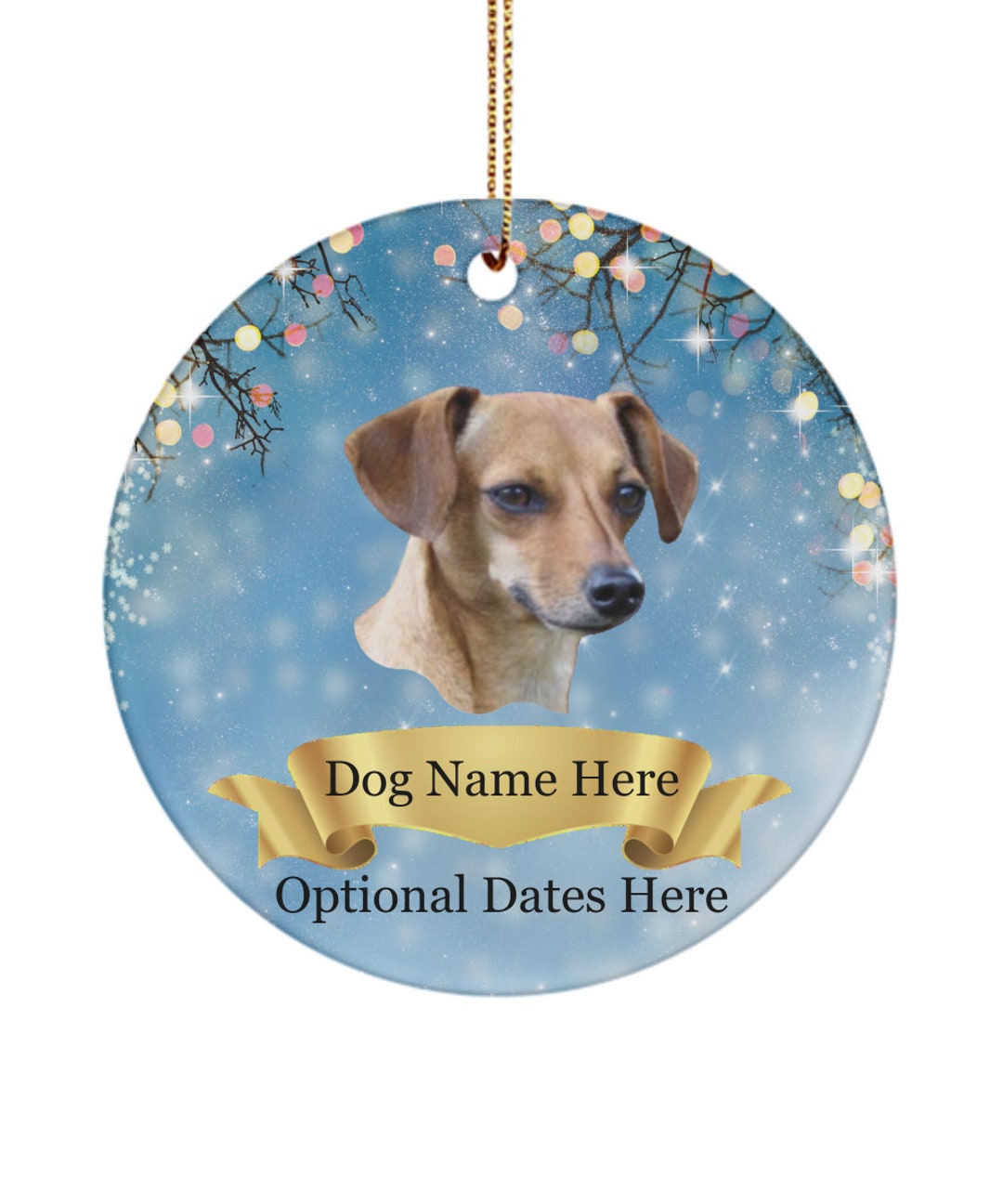 Chiweenie Christmas Ornament, Chiweenie Ornament, Chiweenie Gift ...
