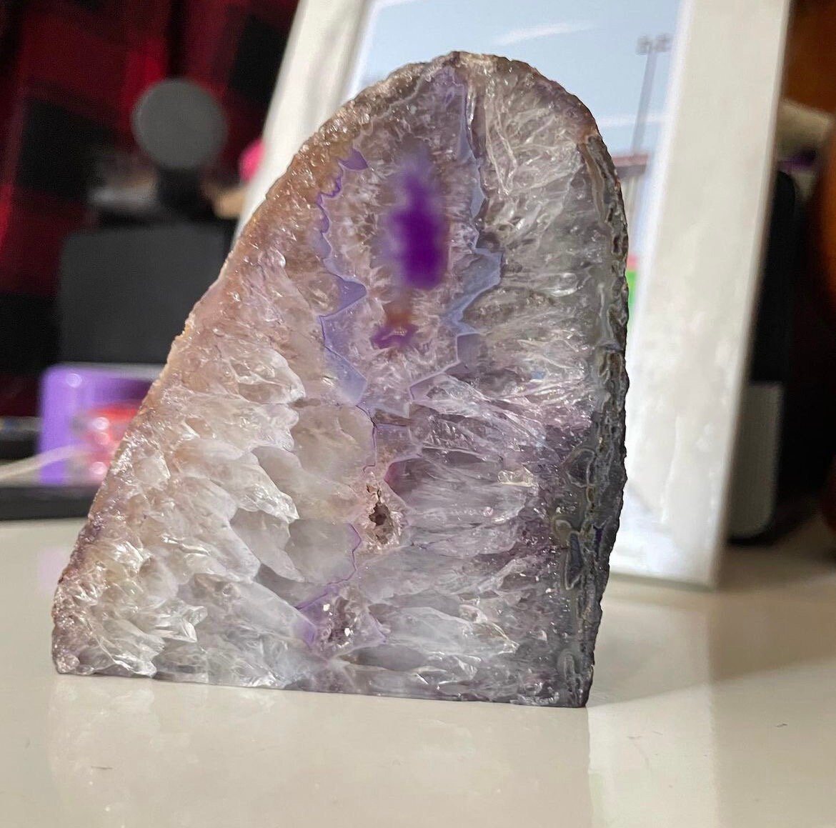 Purple Agate Geode - Etsy