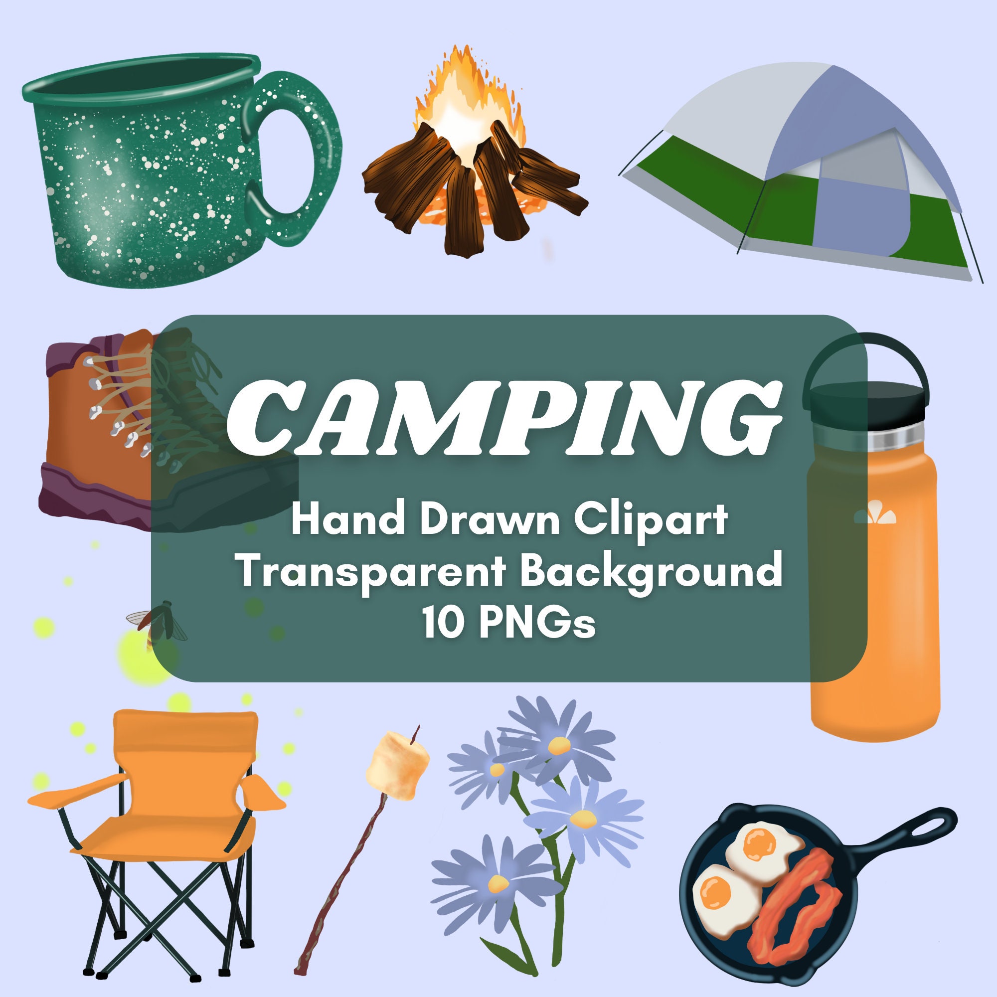 Camping Clipart Hiking Clipart Nature Hike Clipart Camping - Etsy