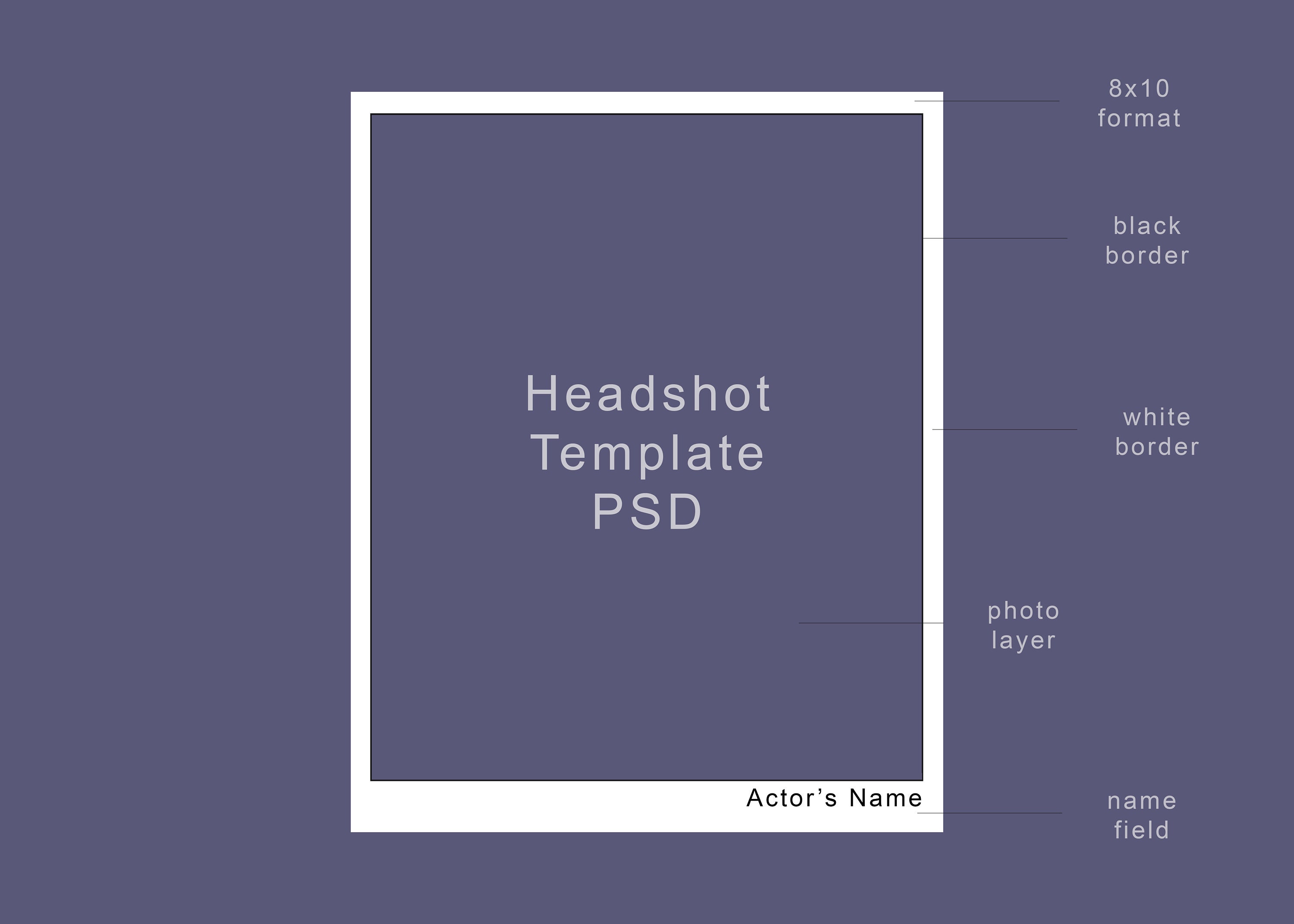 Headshot Template PSD - Etsy