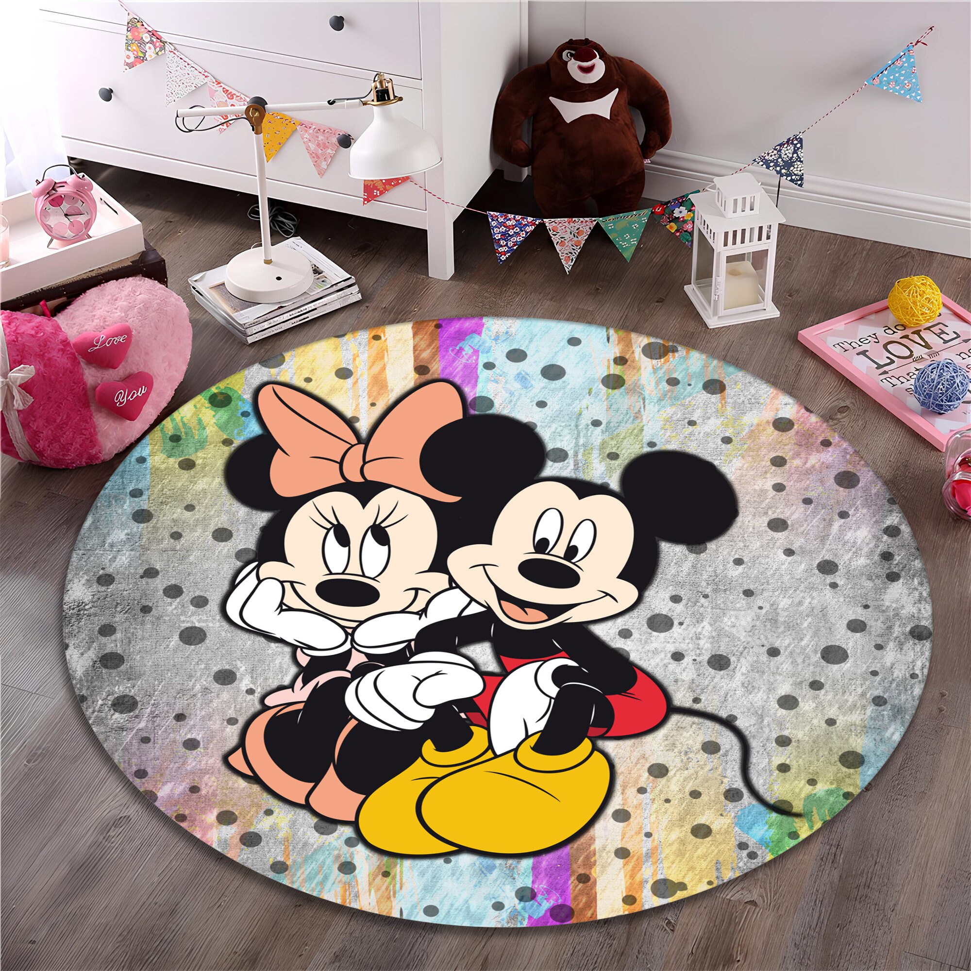 Minnie Mouse Rug, Mickey Mouse Rug, Disney Round sold by Pasha timofeev ...