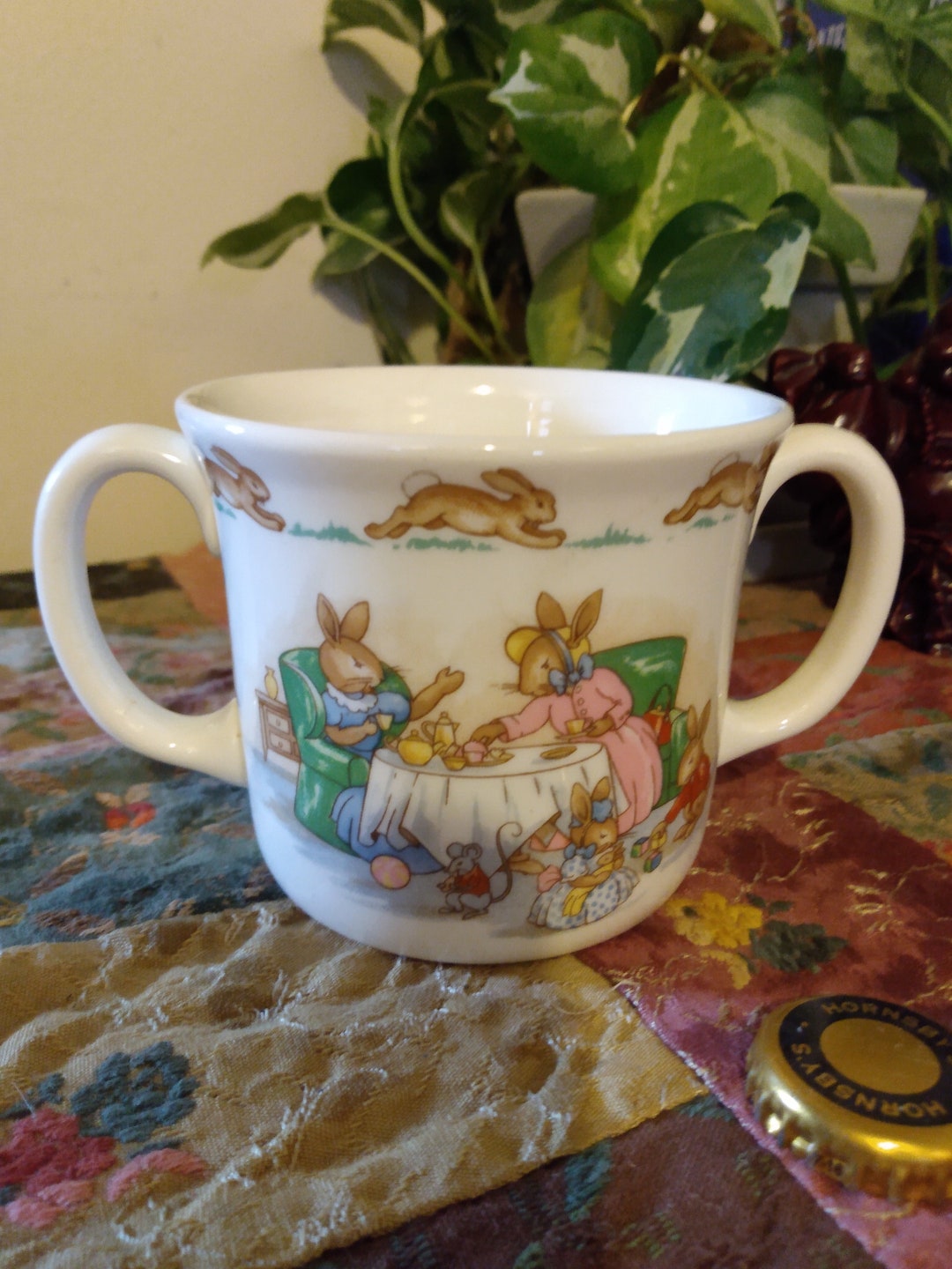 Bunnykins Royal Doulton Two-handed Mug Cottagecore Teacup Cute Mugs ...