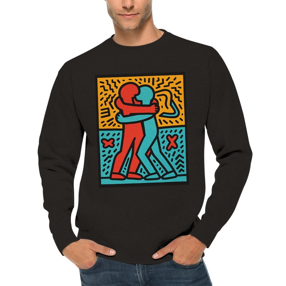 Artist - Keith Haring -hug - Love - Pop Art - Street Art - Premium ...