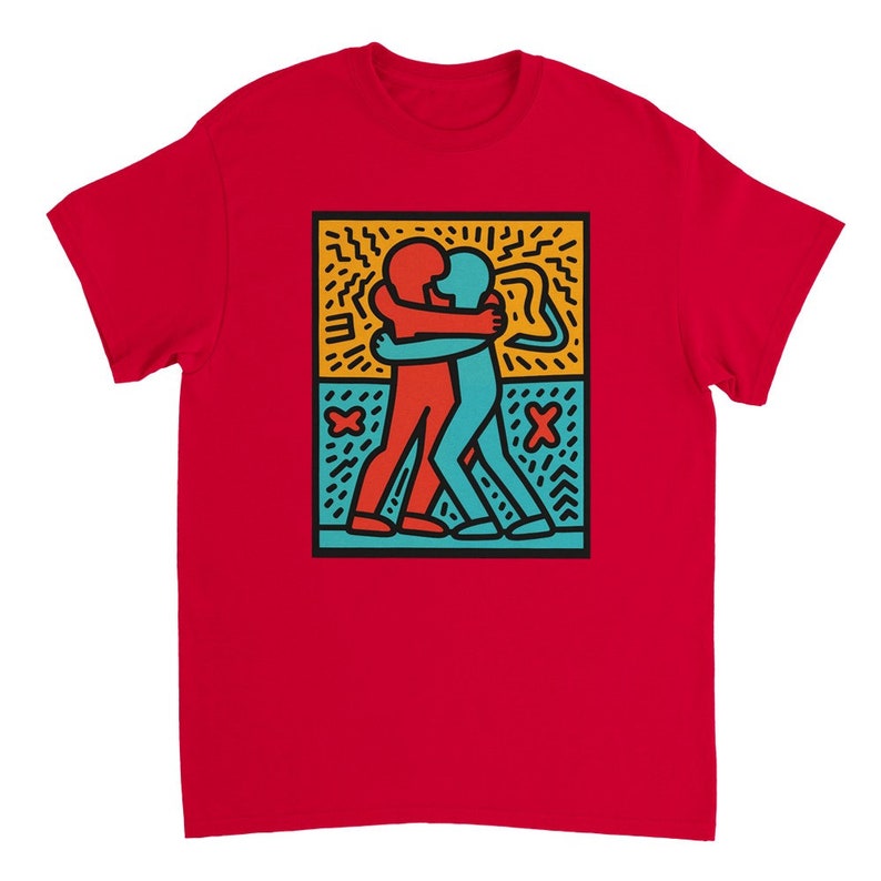 Artist - Keith Haring -hug - Love - Pop Art - Street Art - Heavyweight ...