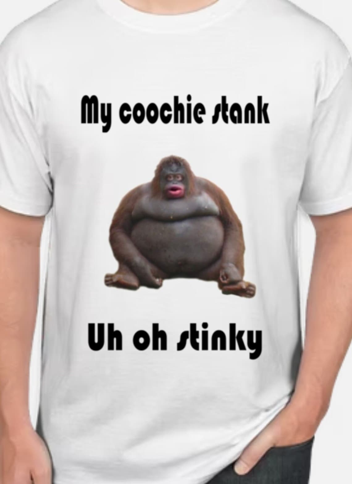 Uh Oh Stinky, Funny Monkey Tshirt, Meme Tshirt - Etsy