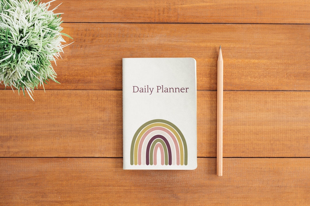 Boho Rainbow Daily and Monthly Planner Organizer Digital Print - Etsy
