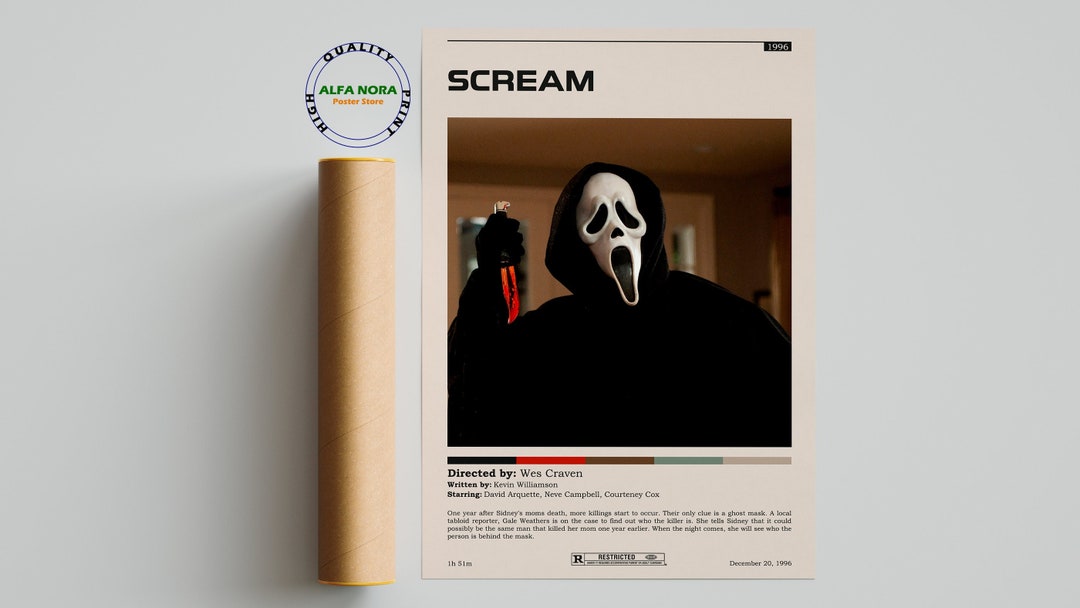 Scream Poster / Wes Craven / Vintage Retro Art Print / Wall Art Print ...